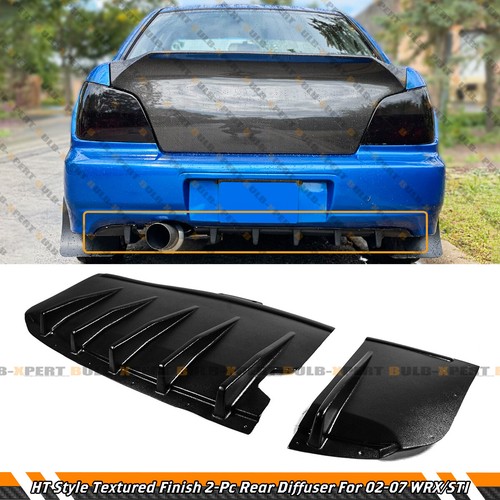 HT Style Textured Black Shark Fin Rear Diffuser For 02-07 Subaru ...