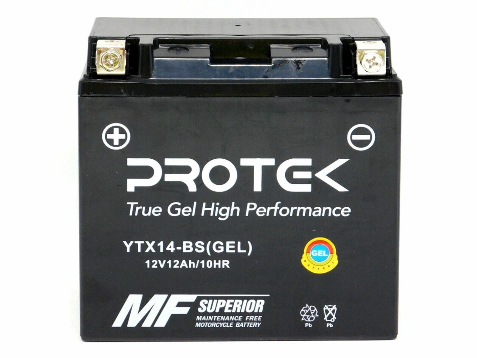 YTX14-BS YTX14H-BS GYZ16H GEL Battery for Honda Valkyrie GL1500 VTX1300 ...