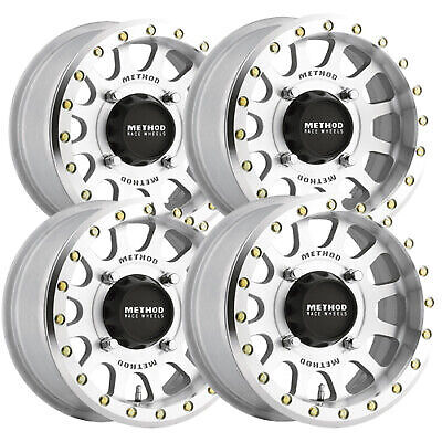 (Set of 4) Method UTV MR401 Beadlock 14x7 4x156 Machined Wheels Rims 14 ...
