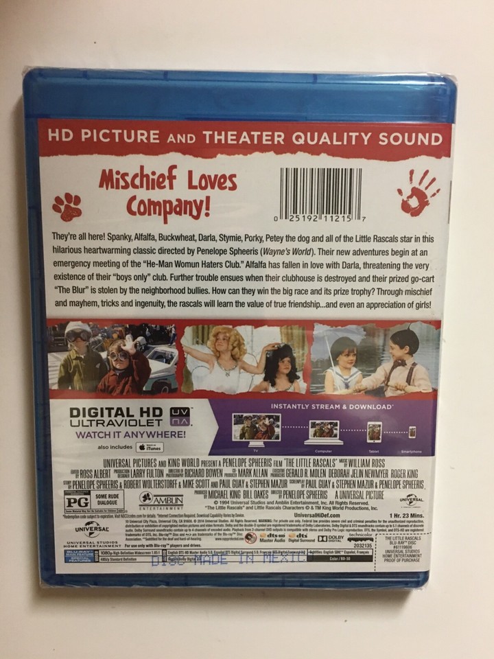 The Little Rascals (Blu-ray Disc, 2014) NEW out of print version ...