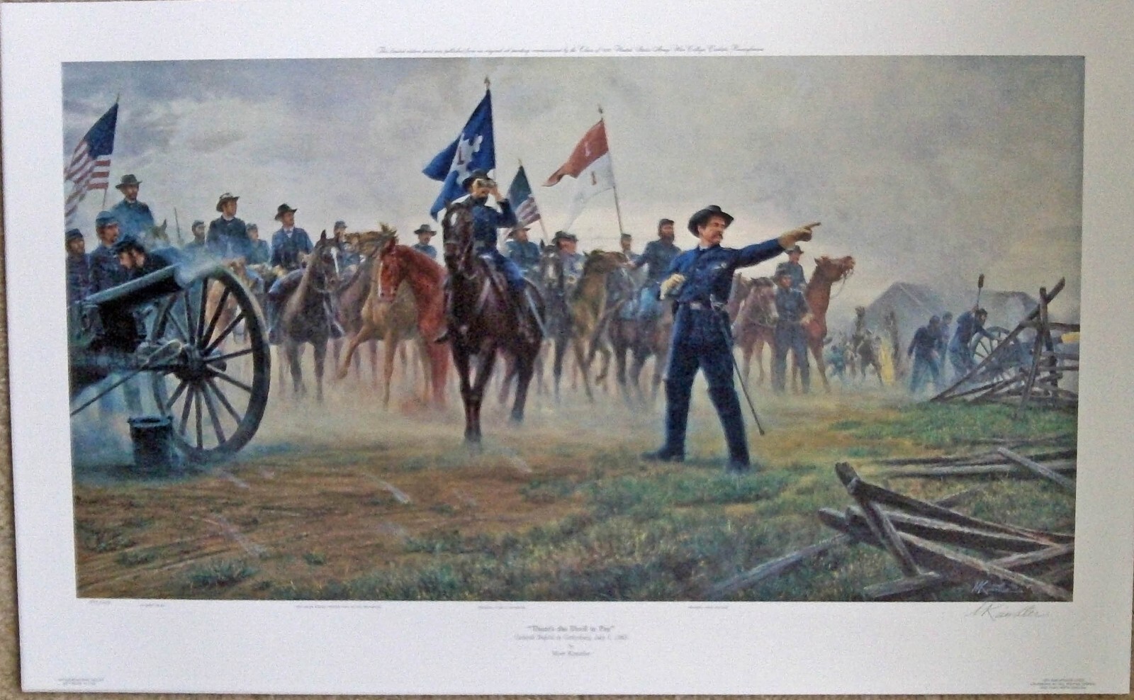 Mort Kunstler, "Devil to Pay" 21x31 Mint S/N, General Buford | eBay