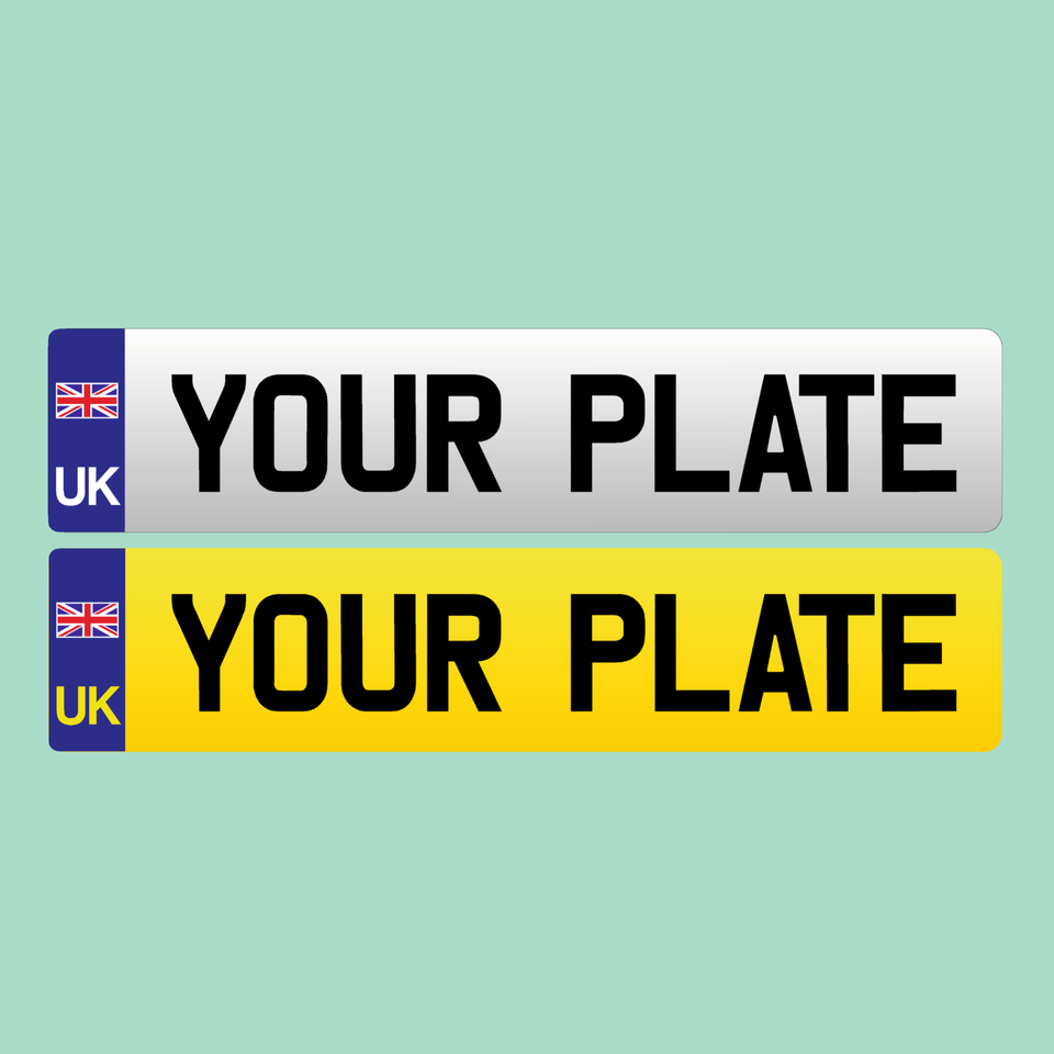 UK Car Number Plate Sticker. Vans, Lorrys, Caravan - UK, Union Jack, EU ...