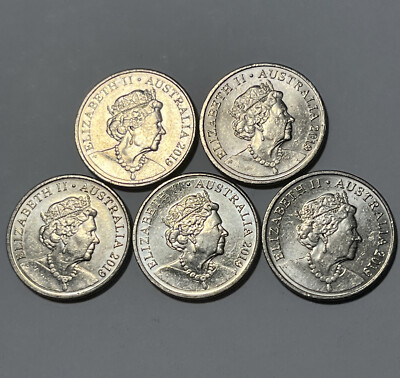5x 2019 JC 5 cent coin JC effigy Australian - Lowest Minted 5c Coin ...
