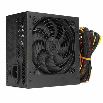 Black 500W Desktop PC Power Supply ATX Computer PSU 500 Watt SATA 12CM ...
