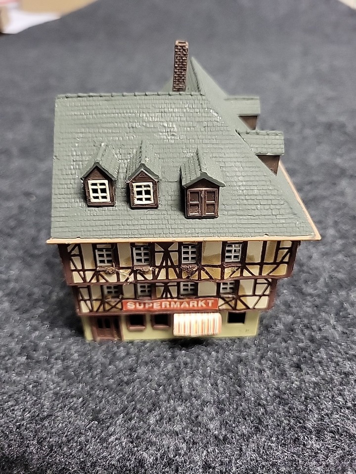 Kibri N Scale German European 3Story + Atic Framed Corner house | eBay