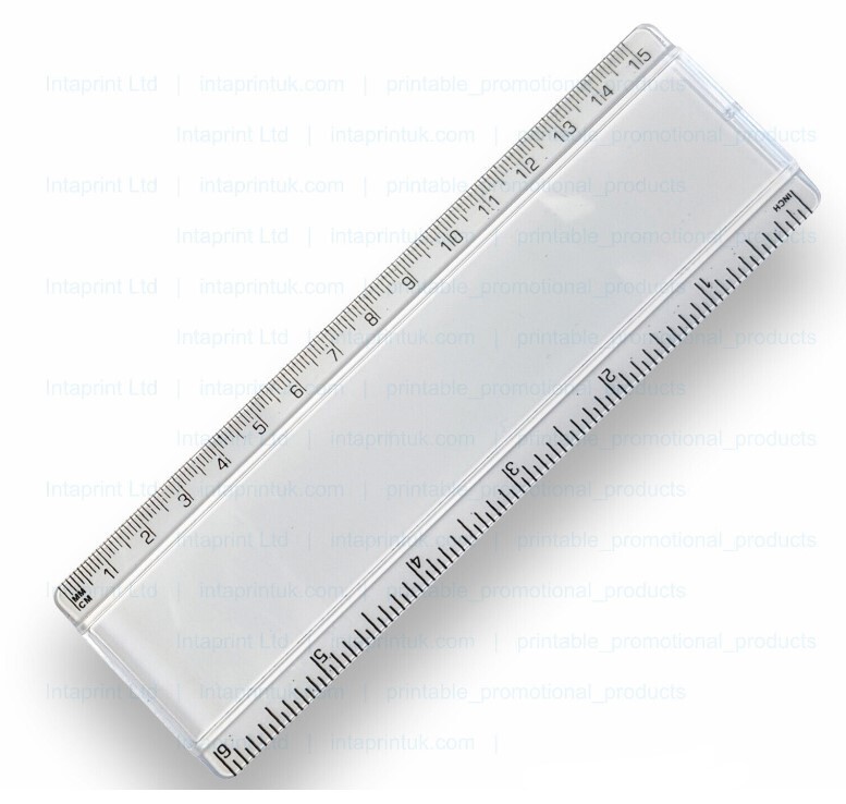 2 x 6 inch plastic ruler White ruler with clear acrylic insert | eBay UK