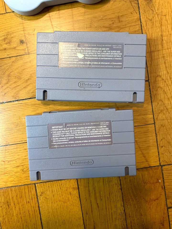 Super Nintendo SNES Console w/ OEM Controllers + Mario World & Mario ...