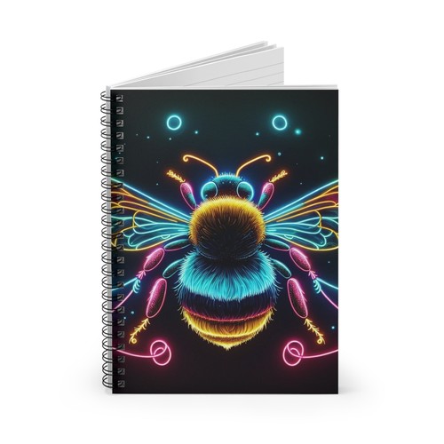 Spiral Notebook Ruled Line Colorful Neon Bumblebee Design 7, Gift | eBay