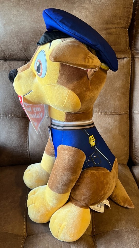 Jumbo Nickelodeon 21" Plush Chase Paw Patrol Police Dog Valentine ...