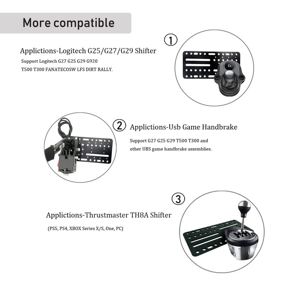 Neyyuse Universal Desk/Chair Mount Bracket Plate for USB Handbrake SIM ...
