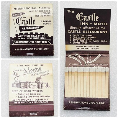VTG‼ The Castle Restaurant L'Alcove Lounge Olean NY Matchbook • FULL ...