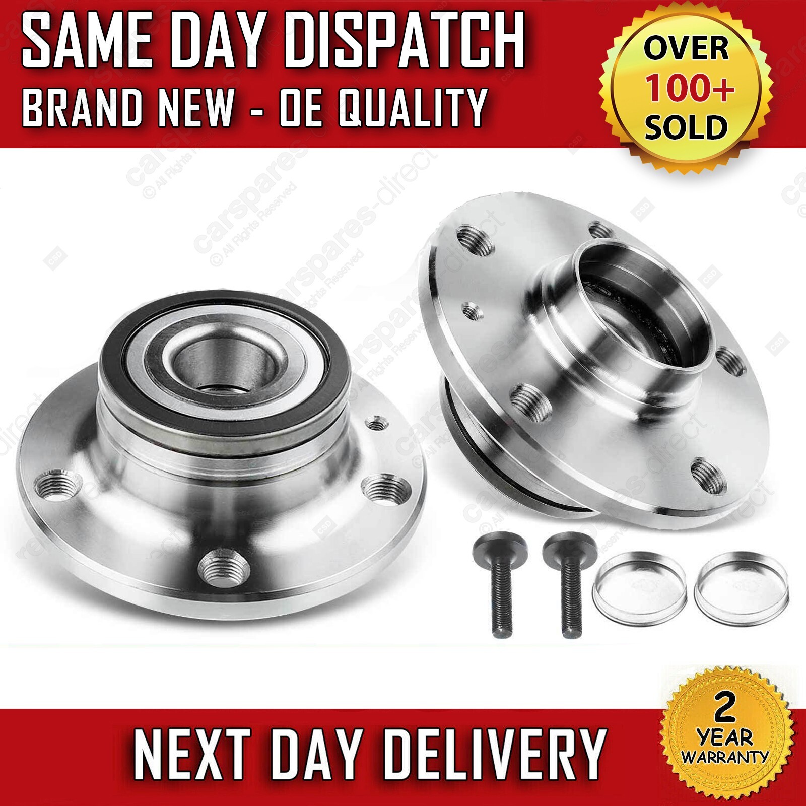 VW GOLF MK5 MK6 REAR WHEEL BEARINGS + HUBS PAIR X2 KIT **32MM TYPE** | eBay