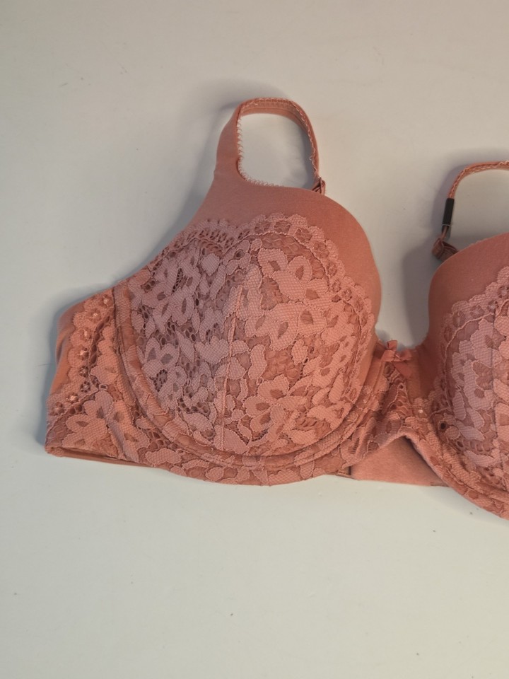 Victoria’s Secret Bra Underwire Orange Pink Lace 40c Body by Victoria ...