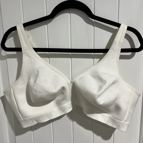 Cacique Bra Unlined Full Coverage Wireless Lane Bryant White Bra Plus ...