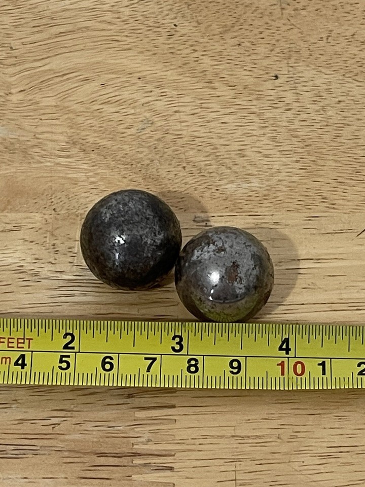 Pair Of Vintage Metal Marbles .935” Diameter | eBay