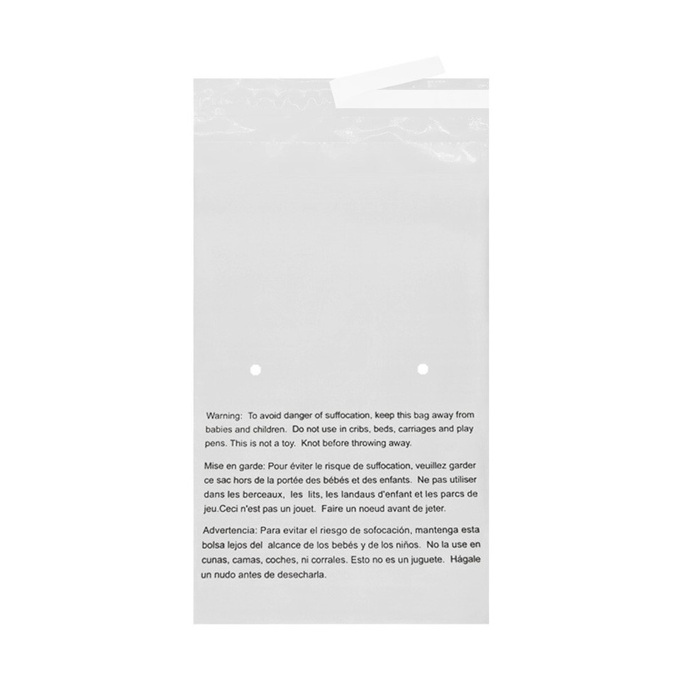 150 14x18 EcoSwift Self Seal Suffocation Warning Clear Poly Bags Free ...