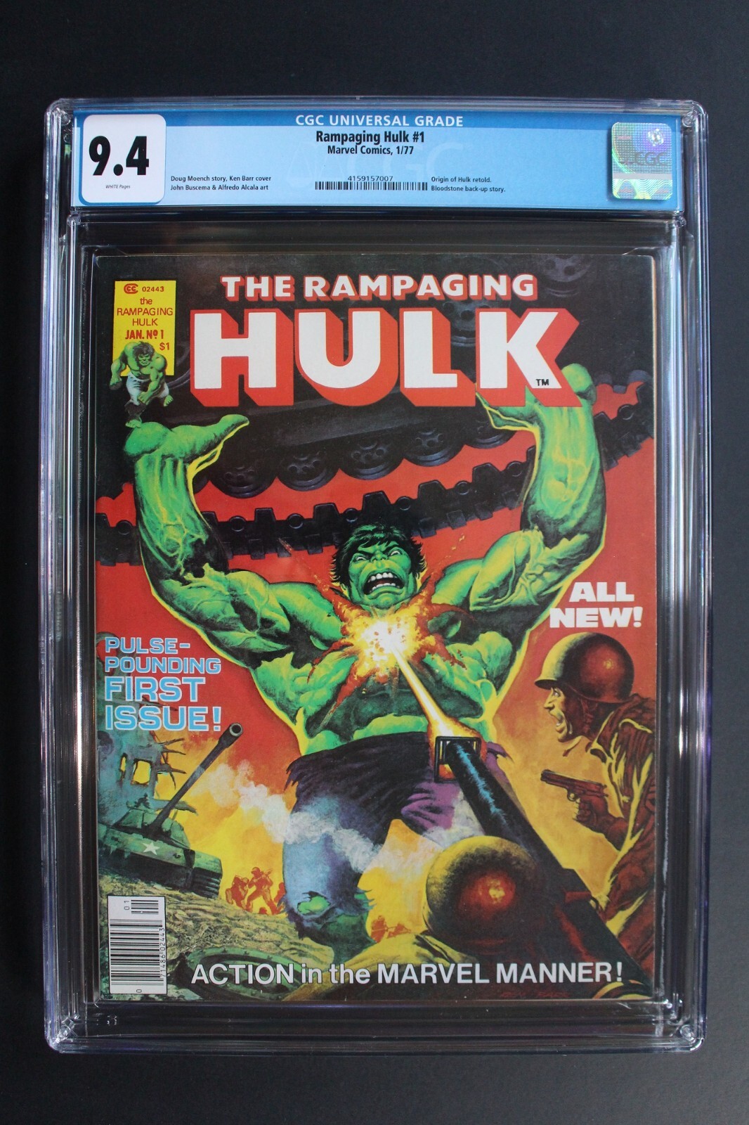 RAMPAGING HULK #1 Krylorian 1st Earth7711 ORIGIN 1977 Ulysses ...