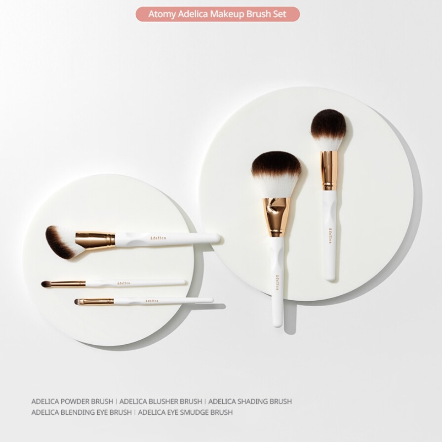 ATOMY Adelica Makeup Brush 5-types Powder Blusher Shading Brush K-Beauty Korea | eBay