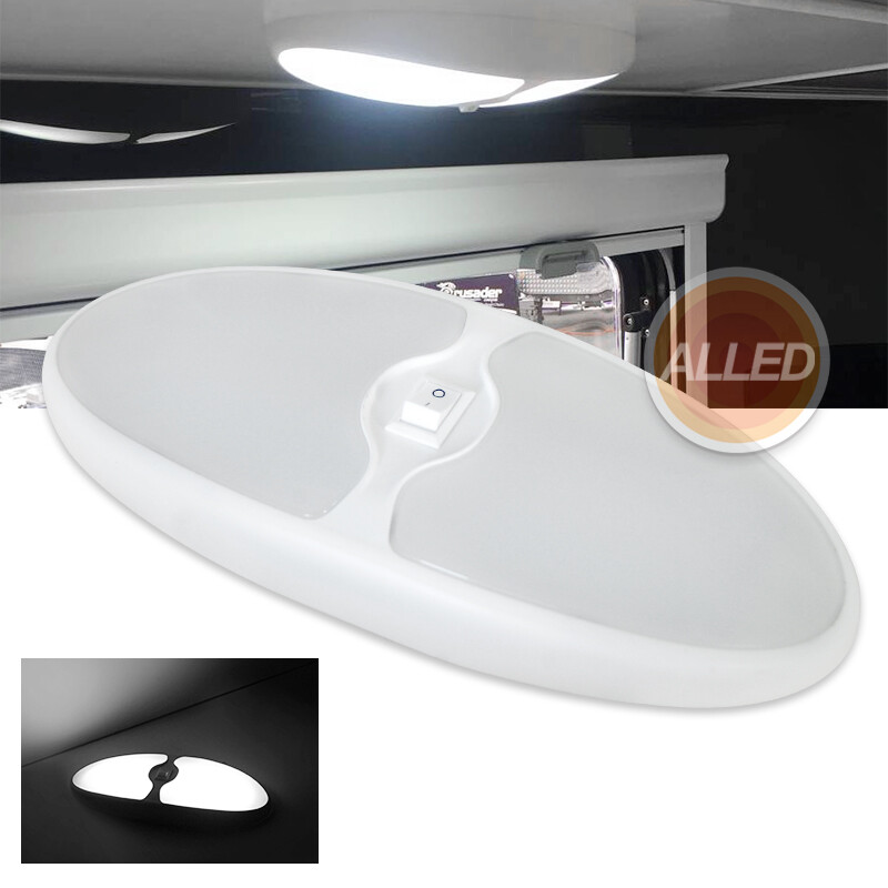 LED Oval Ceiling Lights 12V RV Pancake Down Lamp Motorhome Camper Boat ...