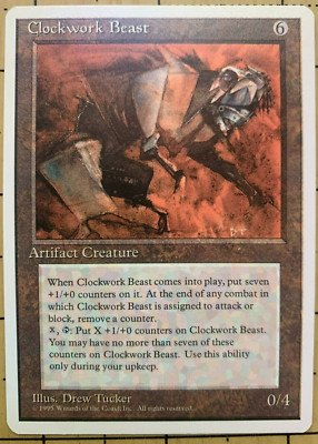 CLOCKWORK BEAST - MAGIC THE GATHERING - 4th EDITION - RARE | eBay