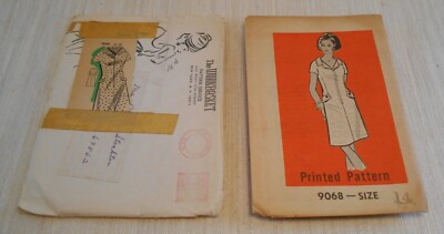 VTG Mail Order The Workbasket PrintedSewing PATTERN 9068 Dress Size 14 ...