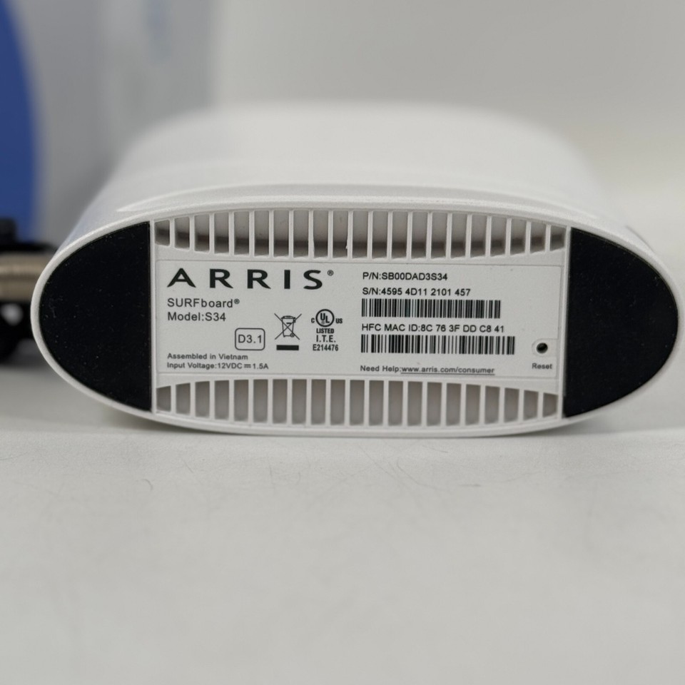 ARRIS Surfboard S34 DOCSIS 3.1 Multi-Gigabit CableModem | eBay
