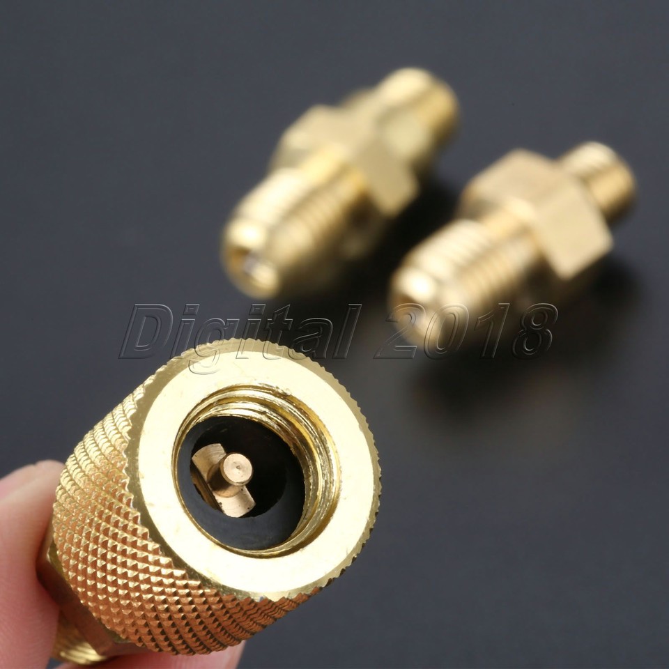 Car A/C Air Conditioning R134A R12 Refrigeration Connector Adapter ...