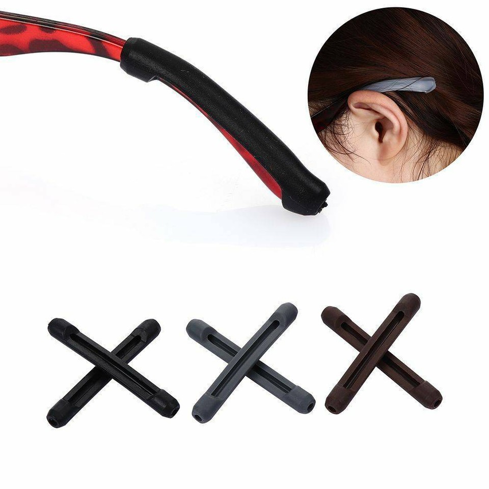 1-5Pair Anti-Slip Tip Ear Grip Silicone Temple Hook For Glasses ...