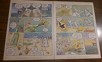 Spongebob Squarepants 2 Page Comic Strip Print Ad 16x11 2003 | eBay UK