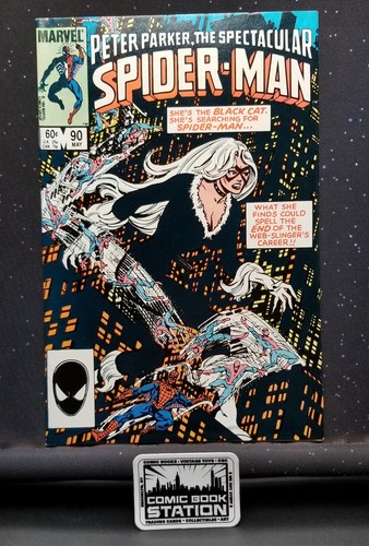 Peter Parker The Spectacular Spider-Man #90 1984 Marvel App. of Black ...