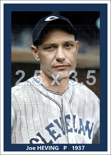 Joe Heving - 1937 Cleveland Indians - choose a size - colorized print ...