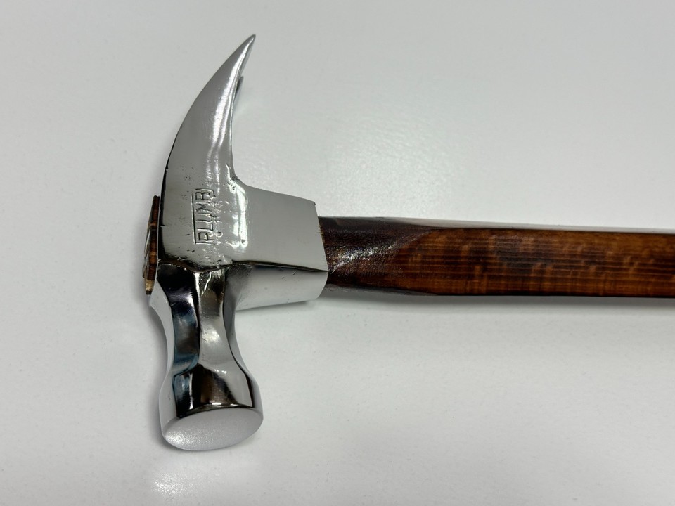 Plumb Tools USA 16oz PULL POLISH Claw Framing Hammer w/ Custom Long Ash ...