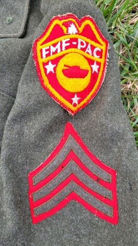 WW2 USMC Marine Corps Uniform Jacket Fmf Pac Patched Named original | eBay