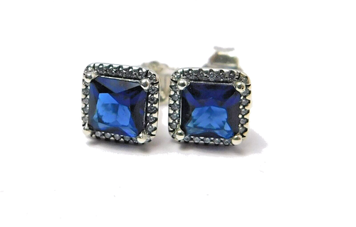 Authentic Pandora Earrings, .Timeless Elegance Studs, #290591NBT Blue ...