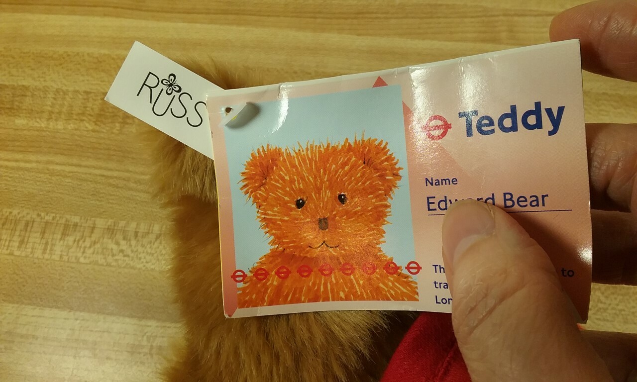 Russ Edward Teddy Bear London Underground Plush 11" | eBay