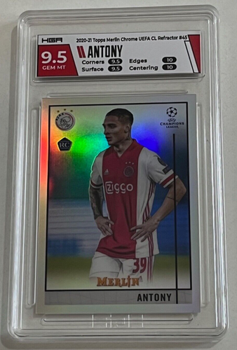 2020/21 Topps Merlin Chrome UEFA Antony RC CL Refractor #45 HGA 9.5 Gem ...