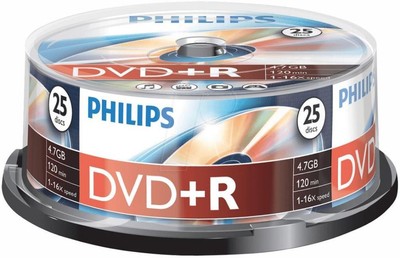 PHILIPS - 16x Speed DVD+R Blank DVDs - Spindle 25 Pack | eBay