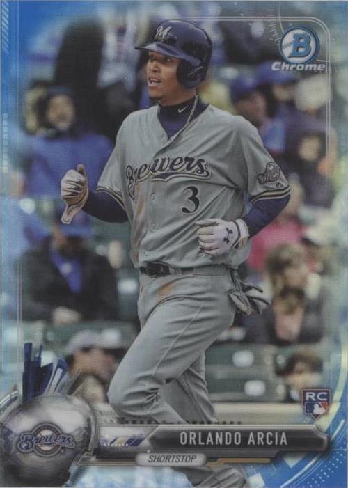 2017 Bowman Chrome - Orlando Arcia #77 Blue Refractor /150 (RC) for ...