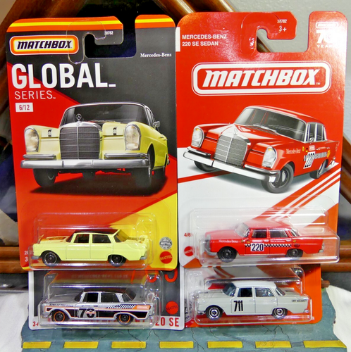 MATCHBOX '62 MERCEDES-BENZ 220 SE Sedan - All 4 Versions with HTF Red ...
