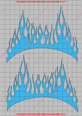 FLA1077P Flames RC Body Vinyl Paint Mask/ Stencil Kit | eBay