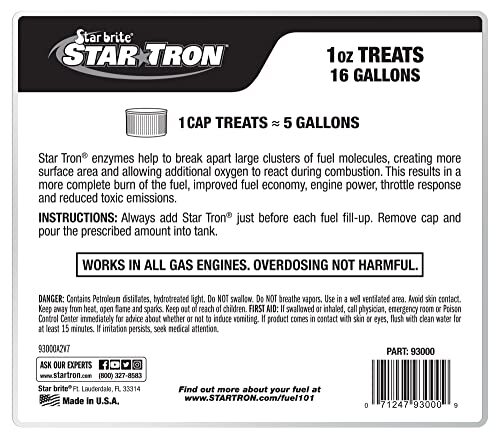 Star Tron Enzyme Fuel Treatment 1 Gallon Maximum Engine Performance and ...