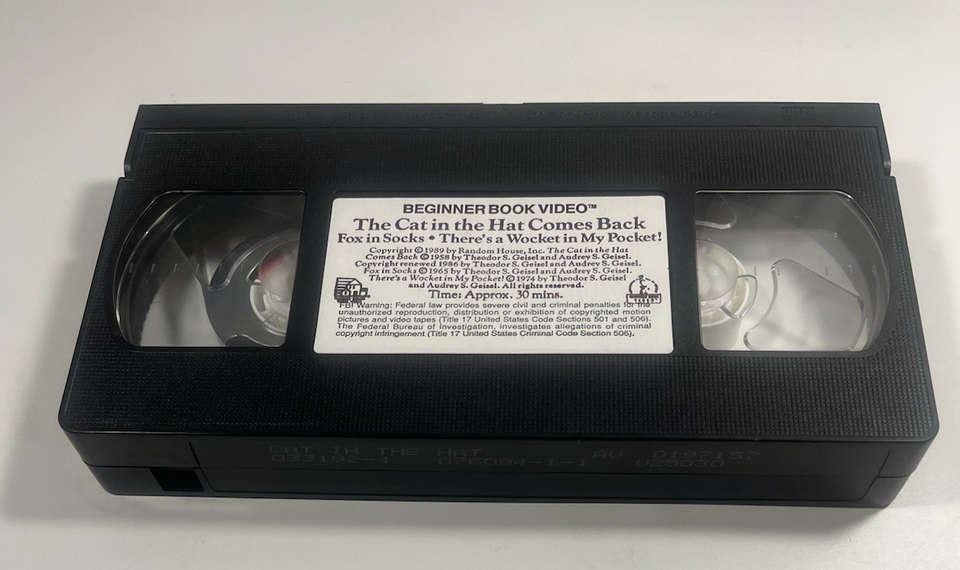 The Cat in the Hat Comes Back Beginner Book Video VHS Random House | eBay