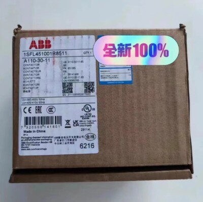 1pc ABB A110-30-11 Contactor 380-400V50Hz/400V-415V60Hz 1SFL451001R8511 ...