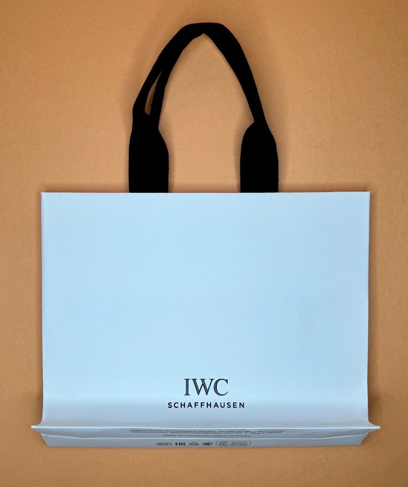 IWC SCHAFFHAUSEN 12.5"x10"x3" Paper Gift/Shopping Bag Heavy Matt, Cloth ...