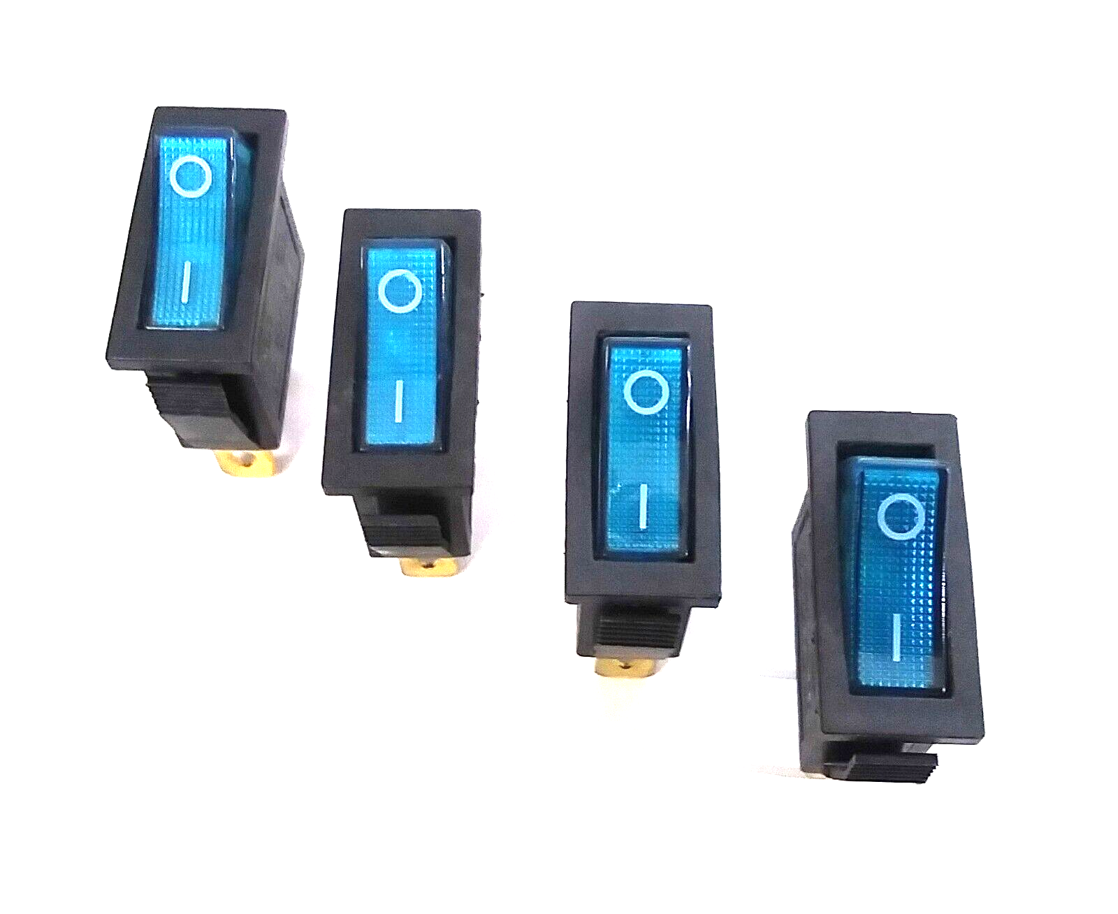 4 BBT 12 volt Lighted Bright Blue on/off Snap-In RV Rocker Switches | eBay