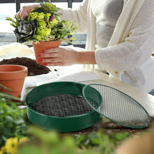 Garden Sieve Soil Sieve with Interchangeable Mesh Sizes 7mm/10mm/12mm ...