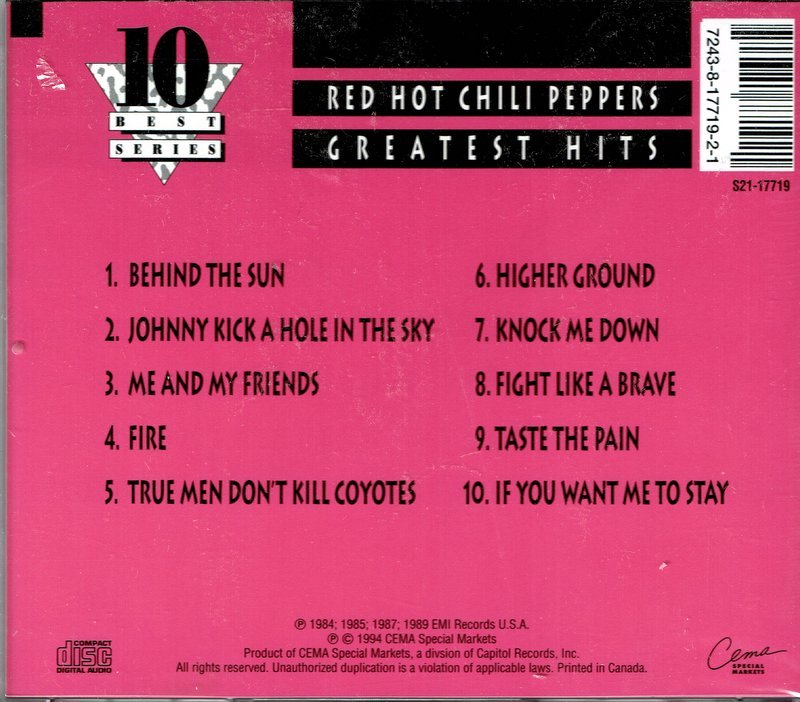 Red Hot Chili Peppers Greatest Hits BRAND NEW SEALED CD | eBay