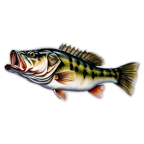 Largemouth Bass Sticker Fishing Fish Car Vinyl Decal Waterproof Truck ...