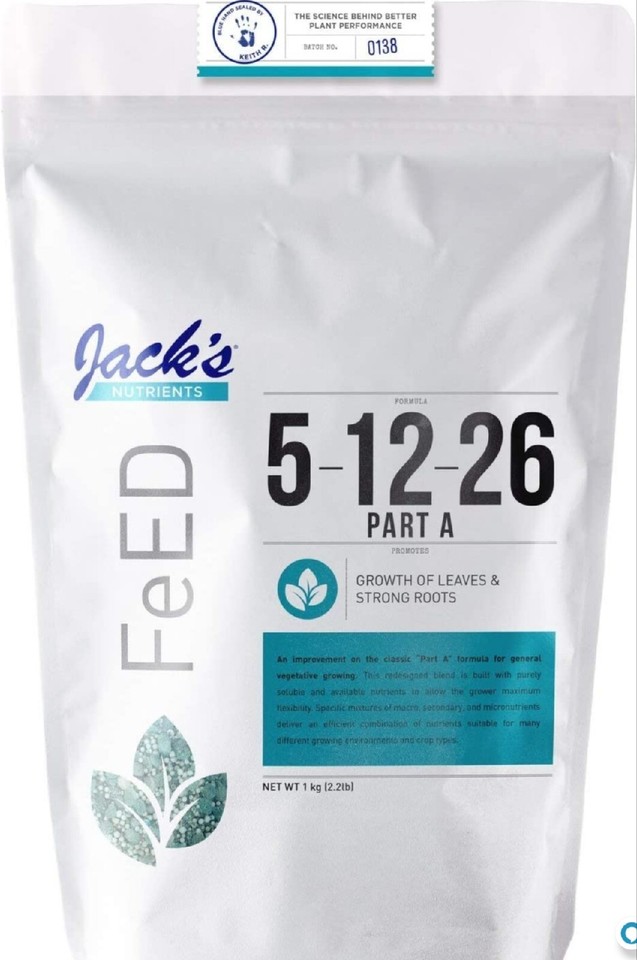 4lb Jacks 321 Hydroponic Fertilizer Nutrients 5-12-26 Custom ...