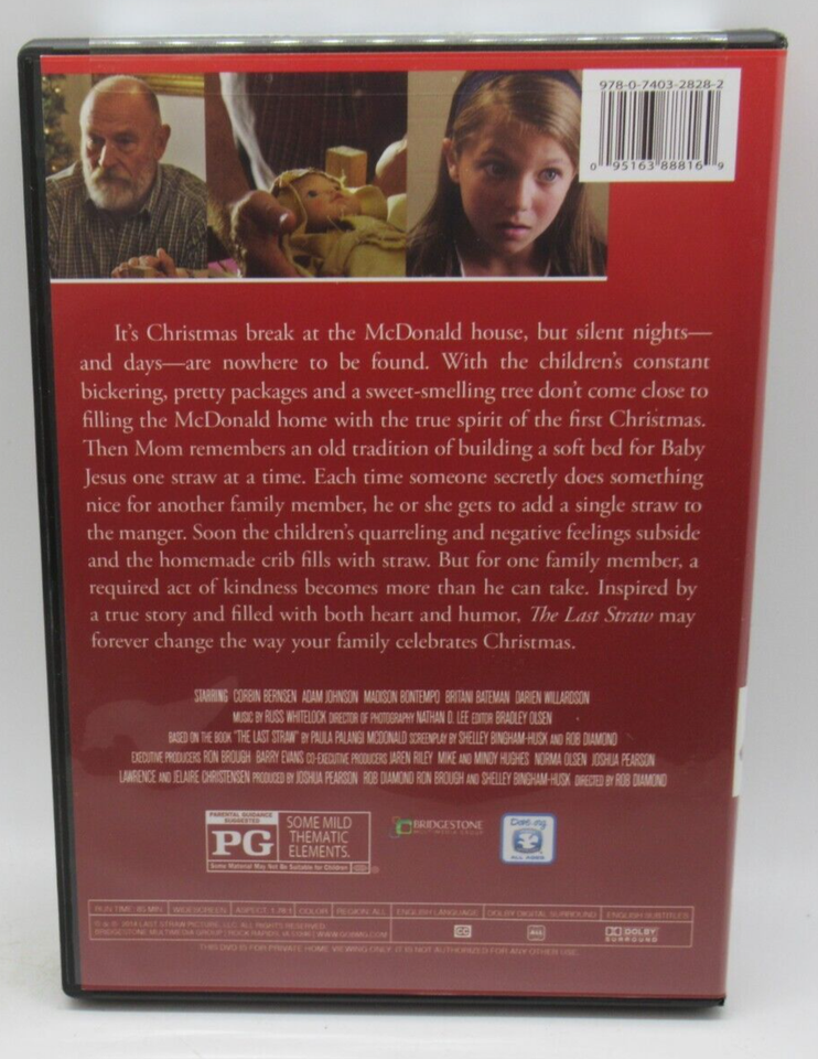 THE LAST STRAW DVD MOVIE, CORBIN BERNSEN, ADAM JOHNSON, MADISON ...